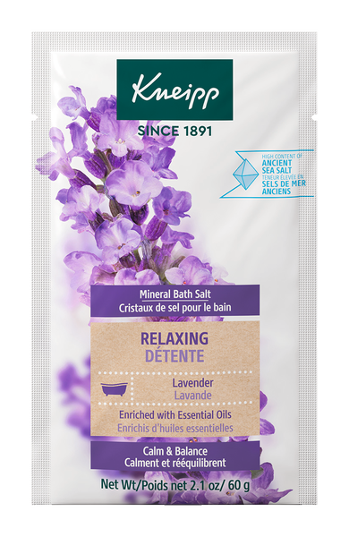 Kneipp Mineral Bath Salt, Relaxing Lavender 2.1oz – tulumwellness